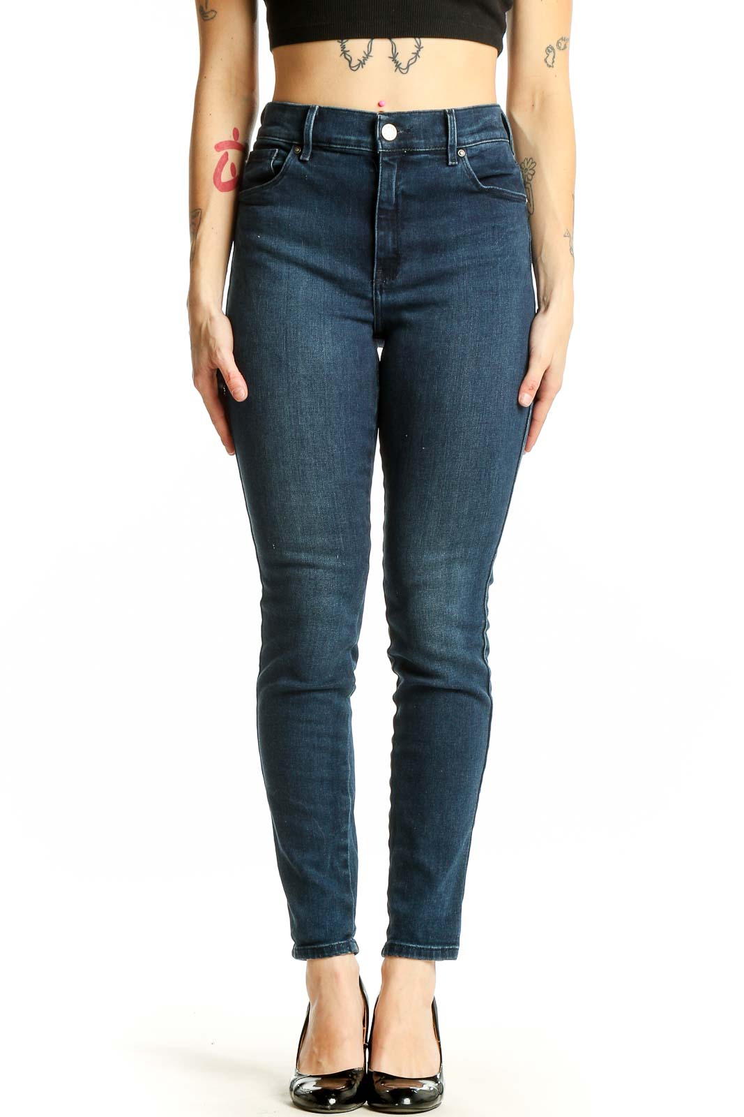 MOTT & BOW Dark Blue High-Rise Skinny Jeans - Size S – SilkRoll